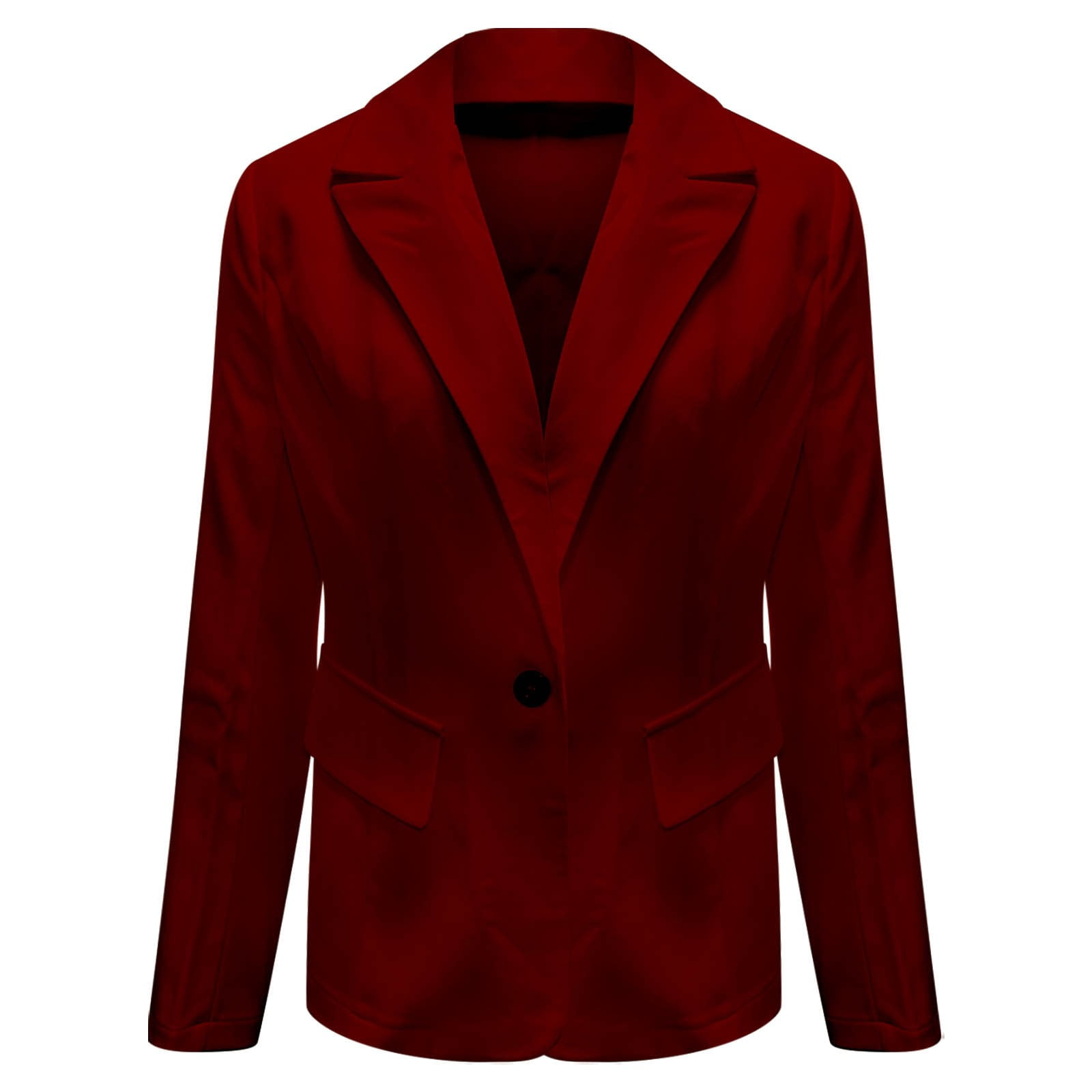 Womens Casual Suit Blazer Jackets Long Sleeve Lapel Collar Button Work ...