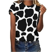 Cow Print Tops