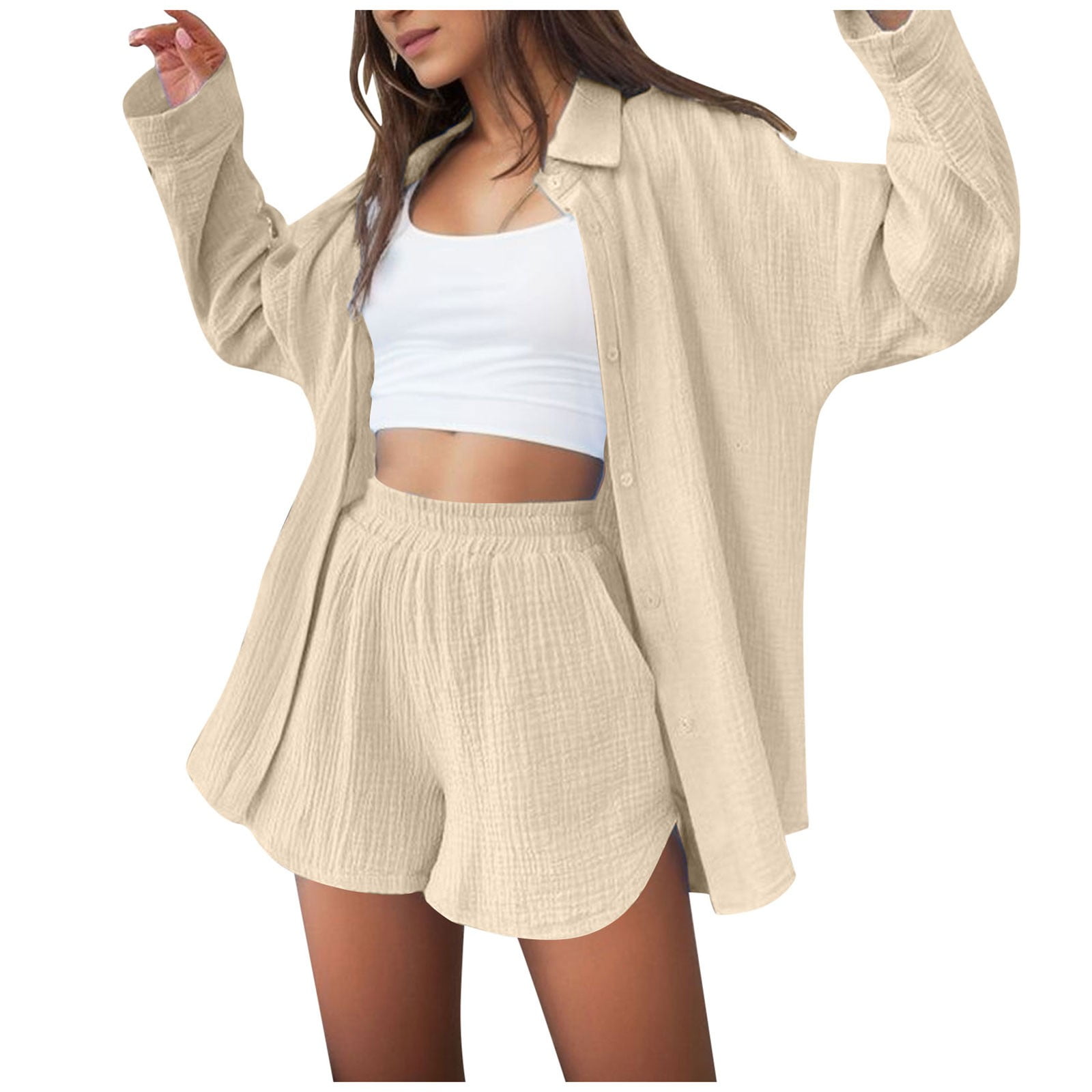 Womens Casual Western Style Comfortable Trendy Long Sleeved Shirt ...