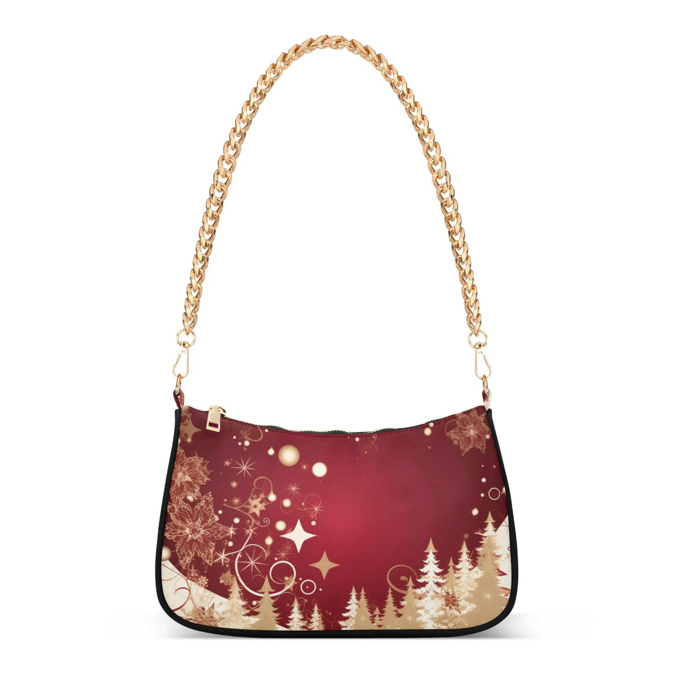 Womens Chain Shoulder Bag Christmas Trees Classic Tote Handbags Fashion ...