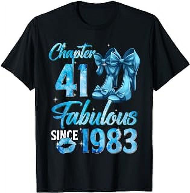 Womens Chapter 41 EST 1983 41 Years Old 41st Birthday Queen T-Shirt ...