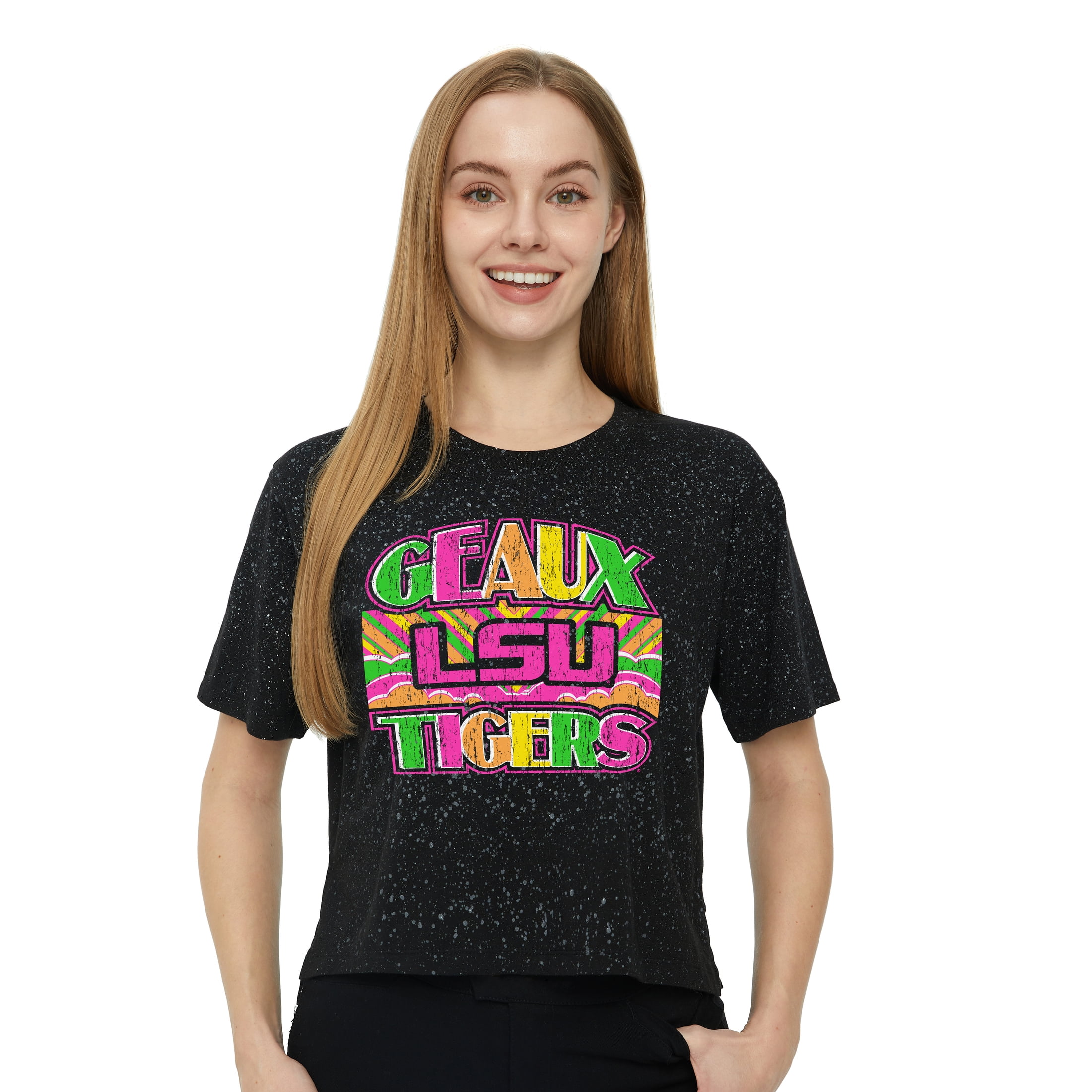 Womens Charcl Color Cotton Raw Hem Short Sleeve Band Tee - Walmart.com