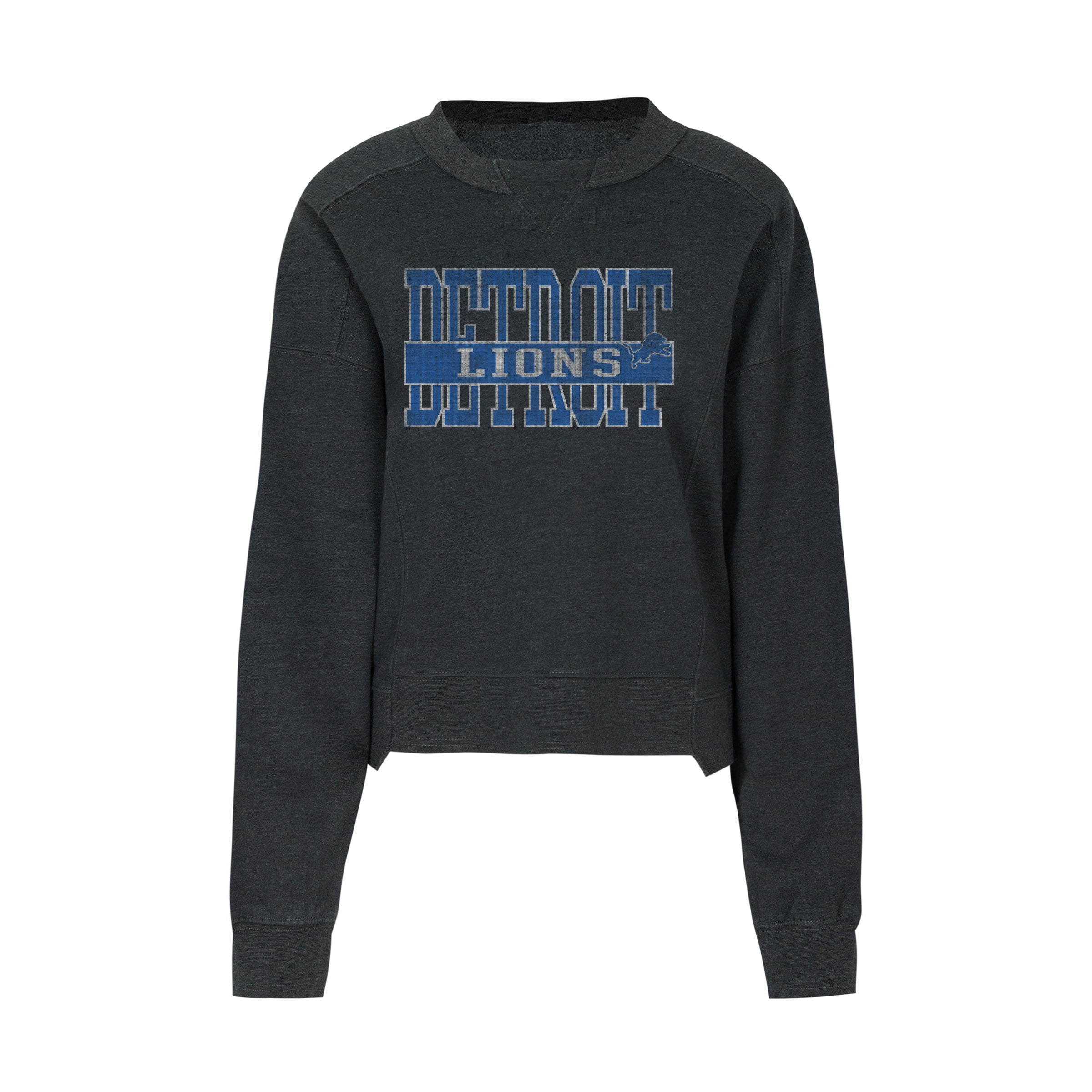 Womens Charcl Color Long Sleeve Fleece Crew Pullover Full Name ...