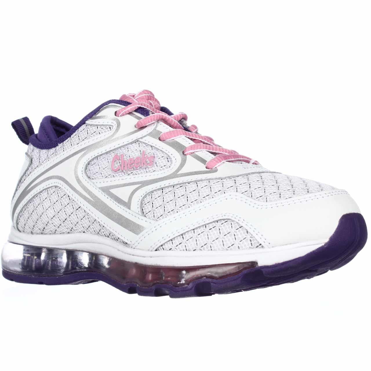 Womens Cheeks Air Trac Trainer Athletic Shoes - White/Pink/Purple ...