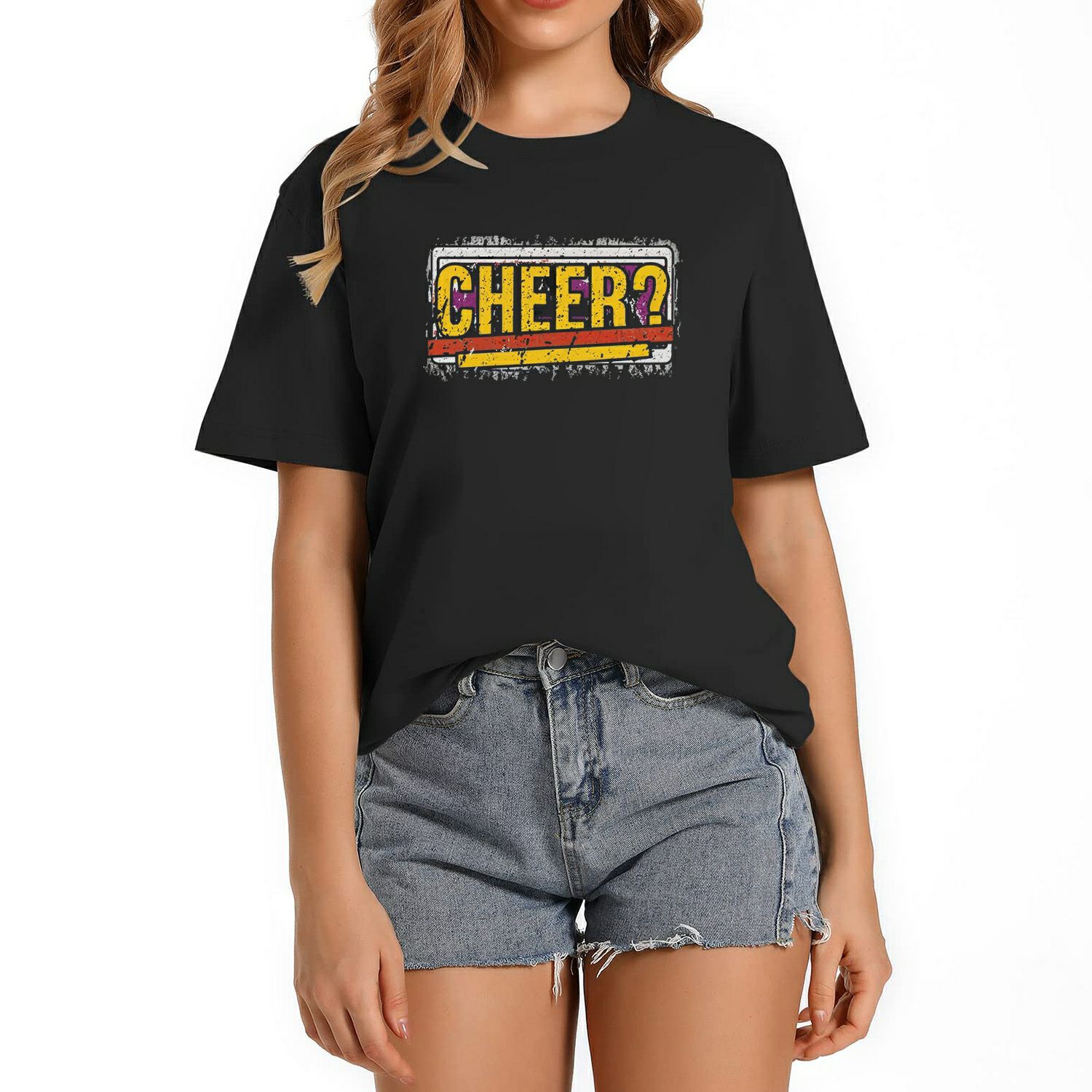Womens Cheerleading Cheerleader Squad Girln Cheer Practice Vintage T ...