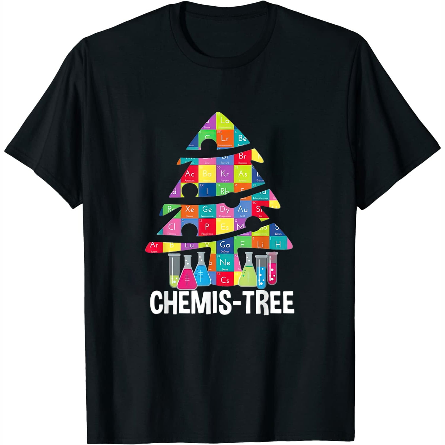 Womens Chemis Tree Christmas Tree Periodic Table Of Elements Shirt ...