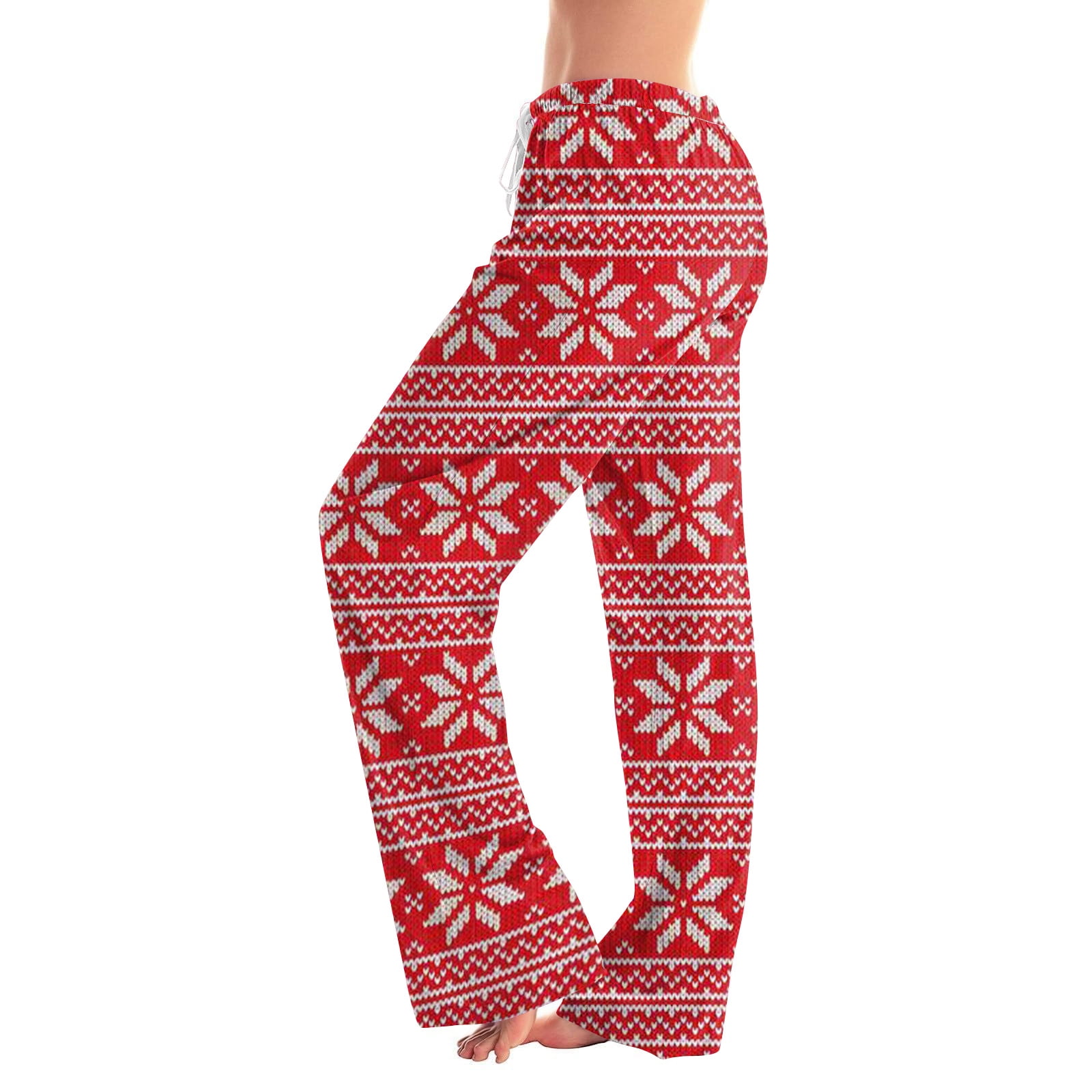 Womens Christmas Comfy Pajama Pants Fashion Xmas Printed Sleepwear Pant ...