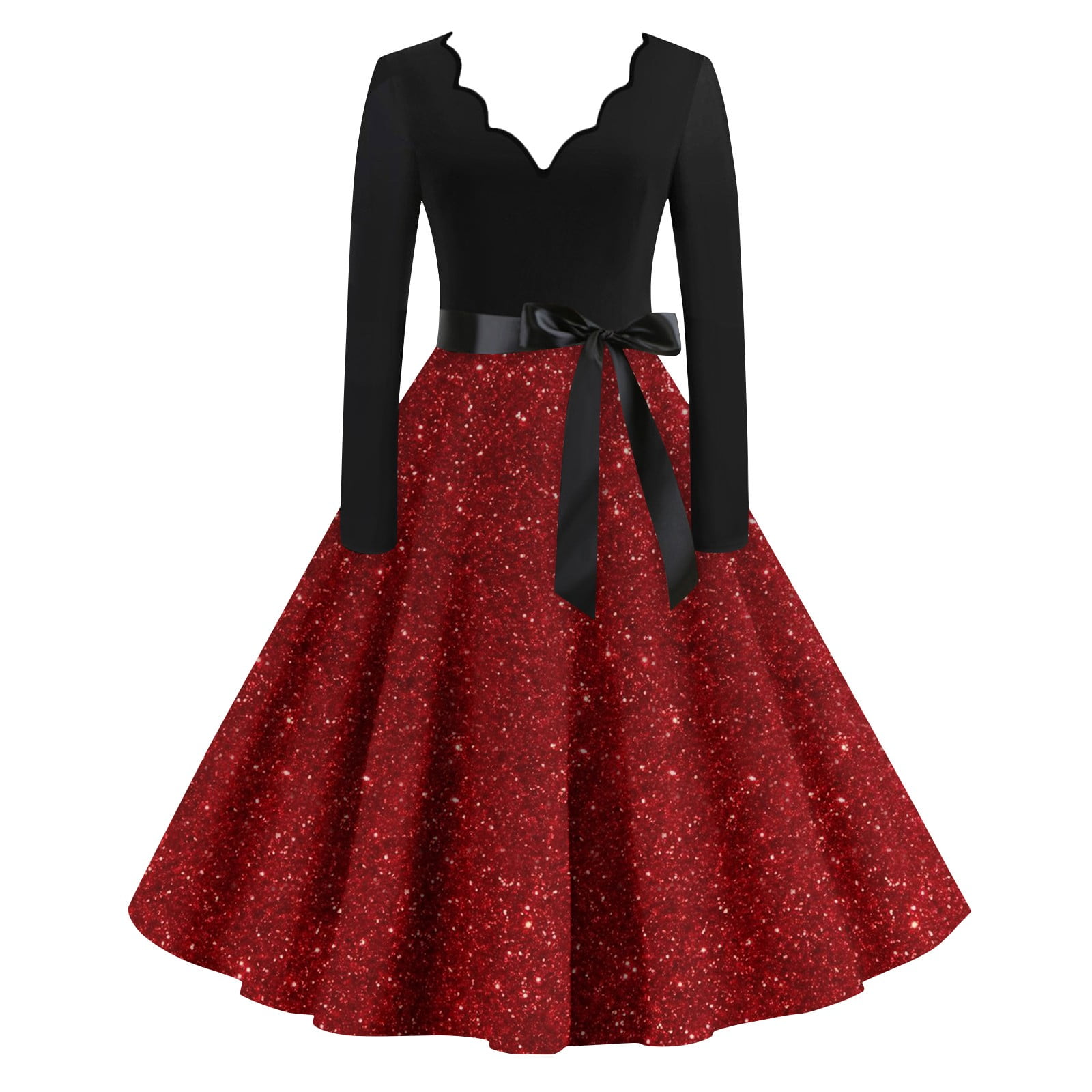 Womens Christmas Dress 1950s Plus Size Snowflake Dress Christmas Tea ...