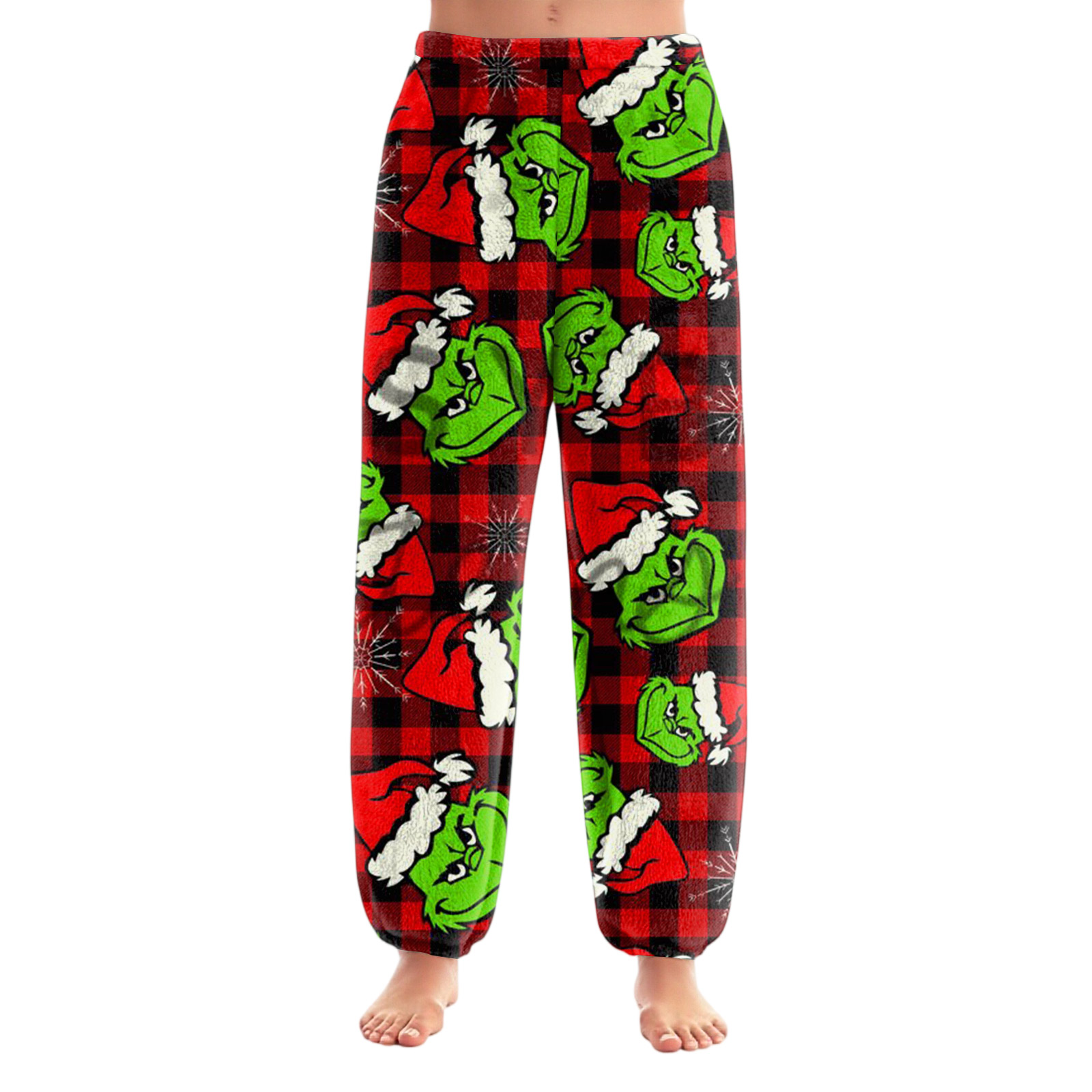 MLQIDK Womens Christmas Pj Pants 2025 Lounge Plus Size Santa Xmas Tree ...