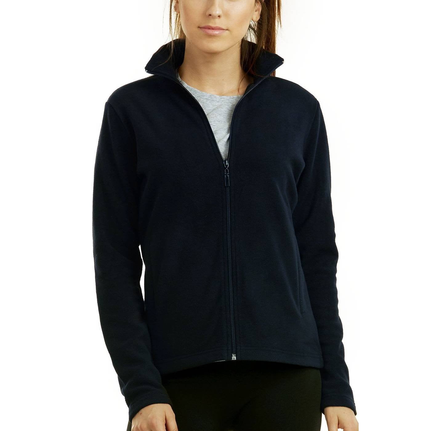 Womens Classic Fit Full-Zip Polar Soft Fleece Jacket With Pockets ...