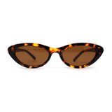 Womens Classic Mod Soft Cat Eye Plastic Sunglasses Tortoise Brown ...
