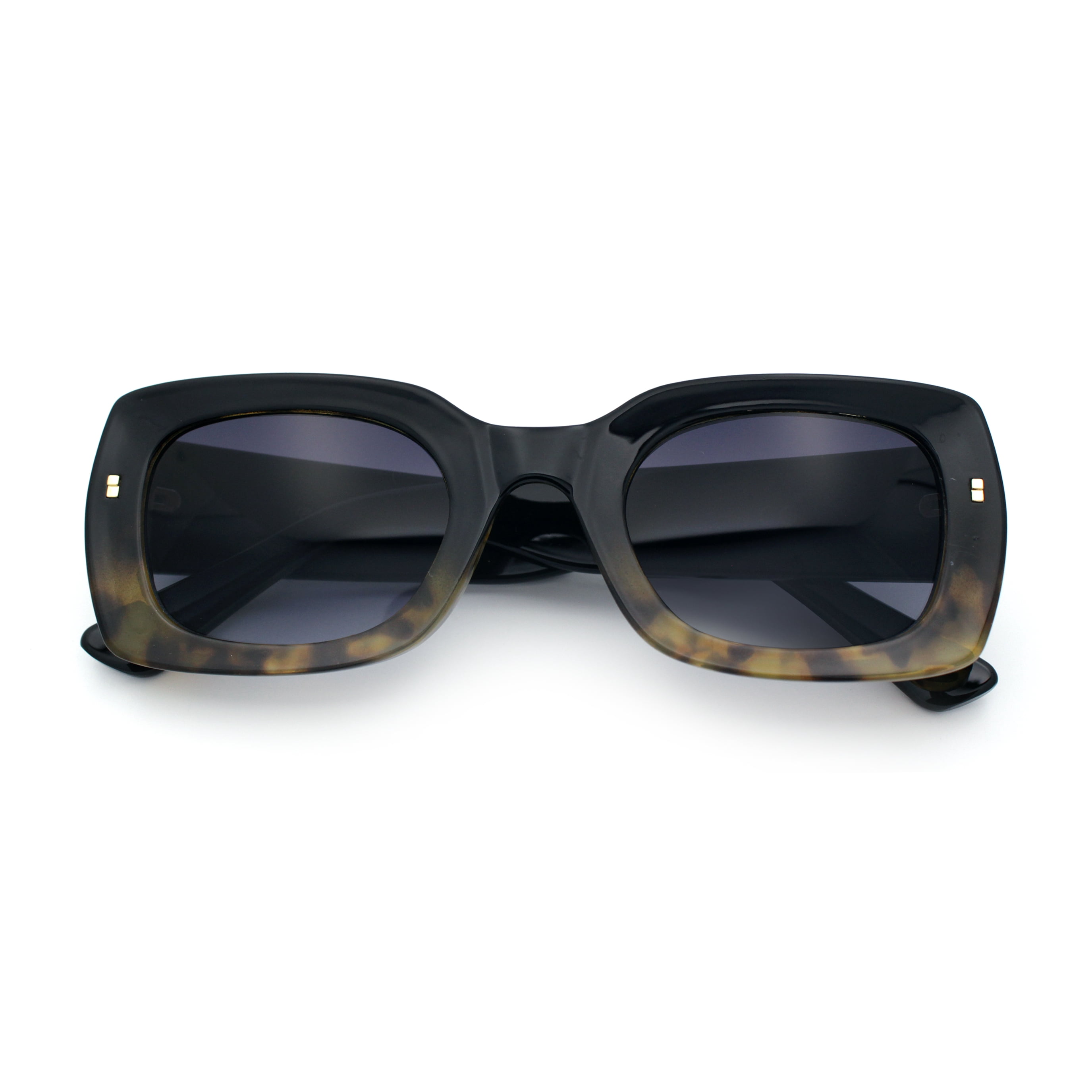 Womens Classy Mod Thick Plastic Rounded Rectangle Fashion Sunglasses ...