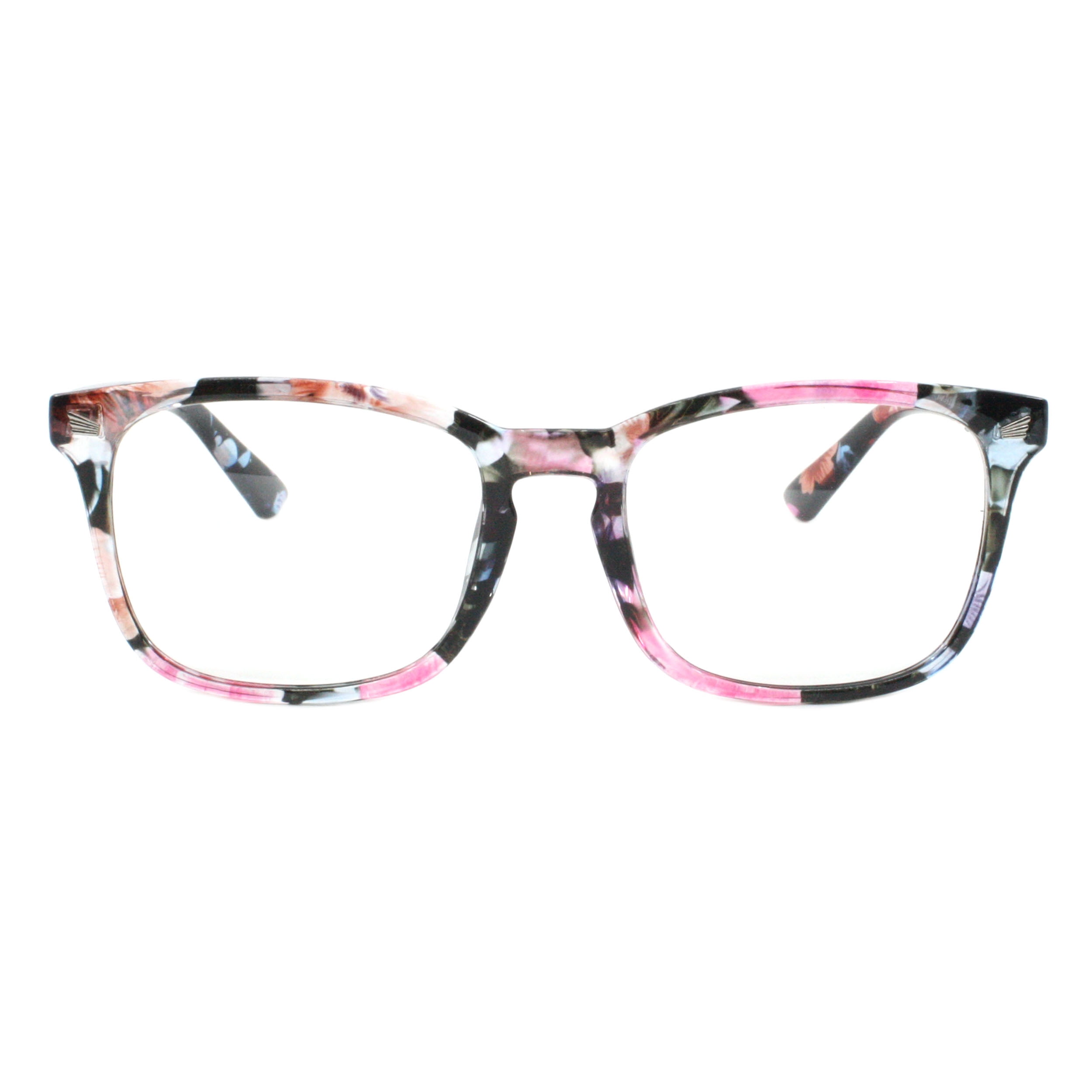 Womens Clear Lens Fashion Glasses Rectangular Keyhole Frame UV 400 ...