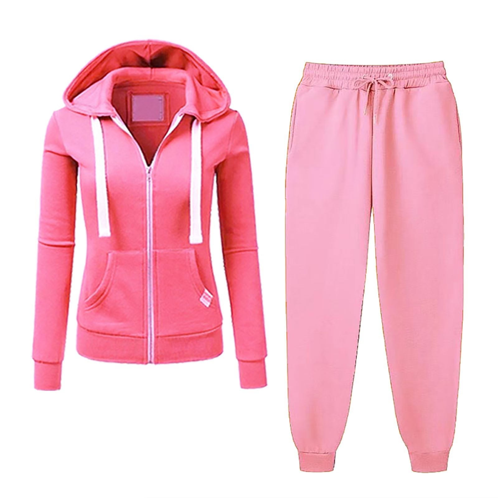 Womens Clothes Plus Size Long Sleeved Casual Hooded Sports Set Women's ...