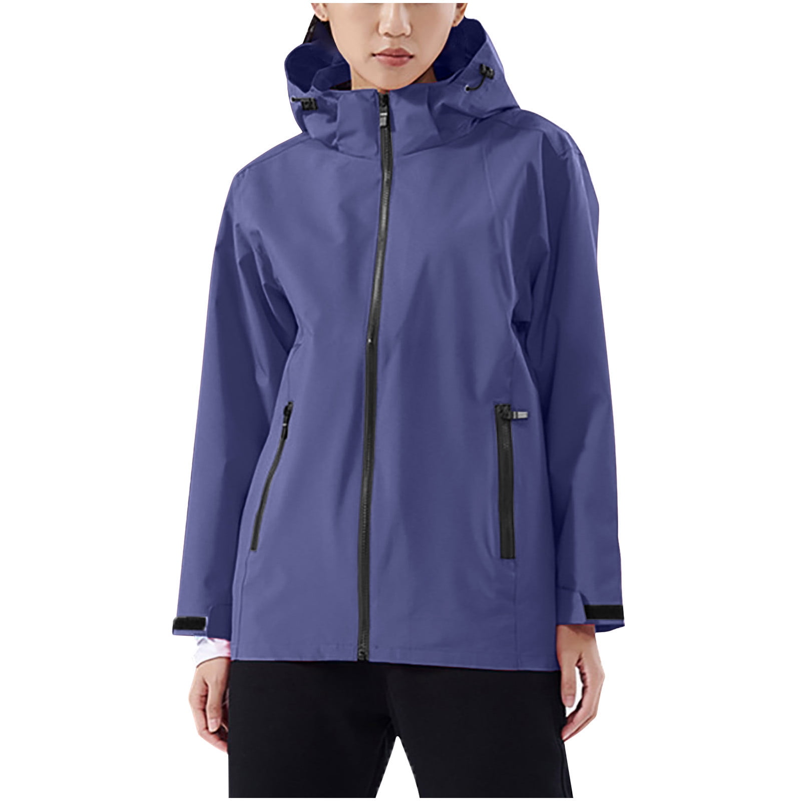 MASRIN Waterproof Rain Jacket Women Plus Size - Lightweight Long ...