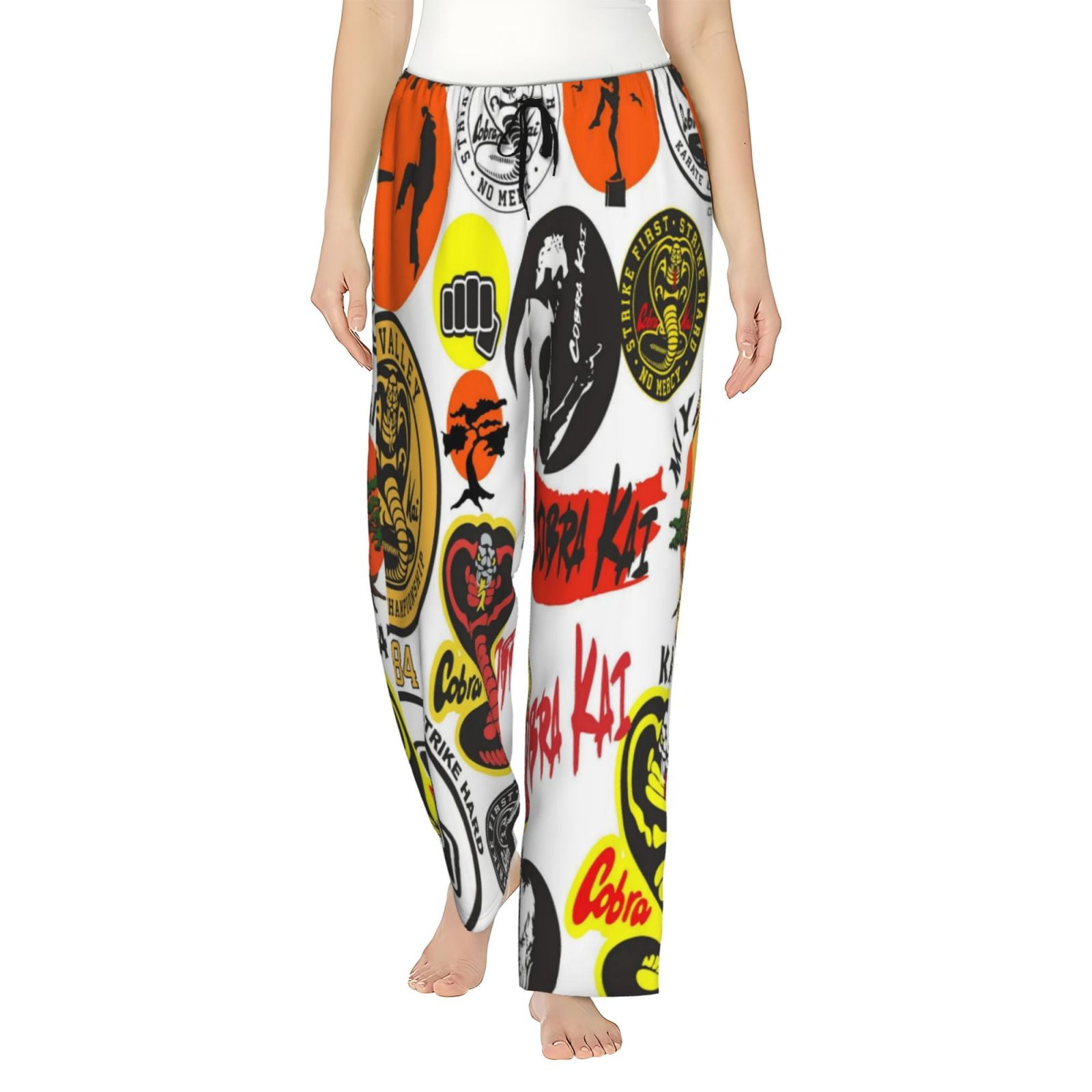 Womens Cobra K-a Pajama Pants Soft Lightweight Pajama Pants Cartoon Pajama Bottoms - Walmart.com