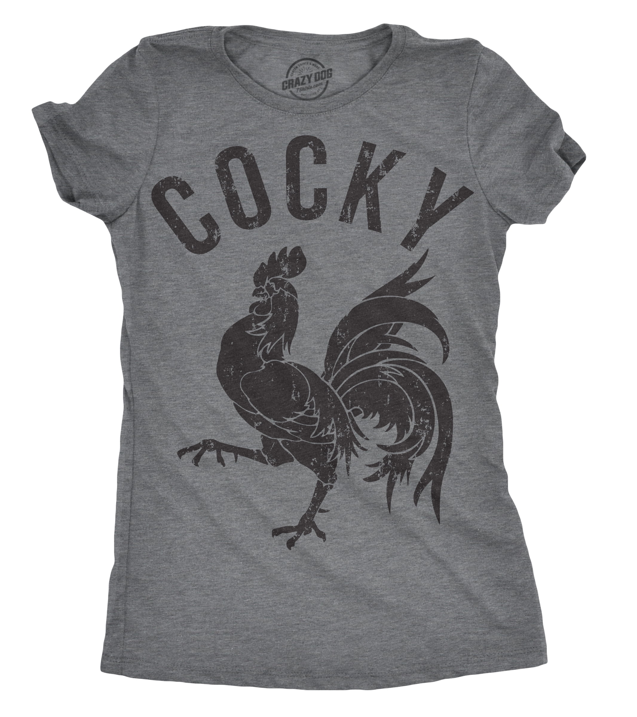 Womens Cocky T Shirt Funny Sarcastic Chicken Rooster Mocking Tee for ...