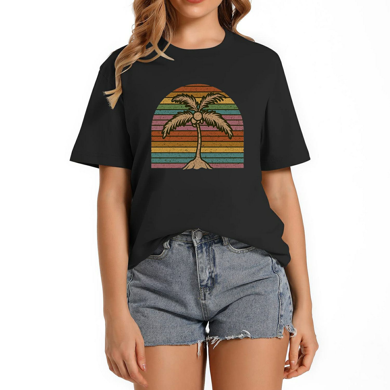 Womens Colima Mexico Family Vacation Beach Tropical Retro T-Shirt Black ...