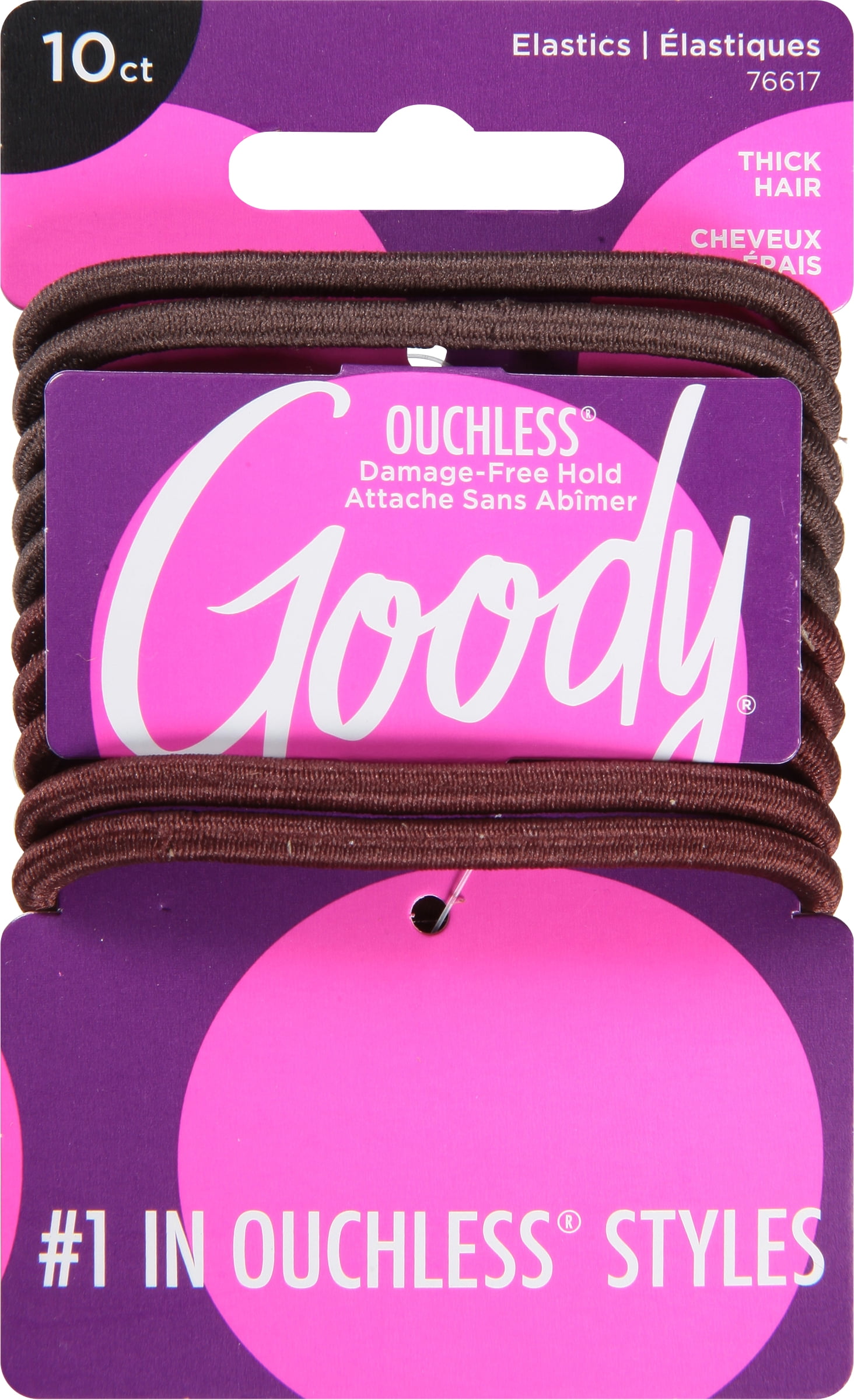 GOODY - Colour Collection Elastics Brunette 4mm - 10 Count - Walmart.com