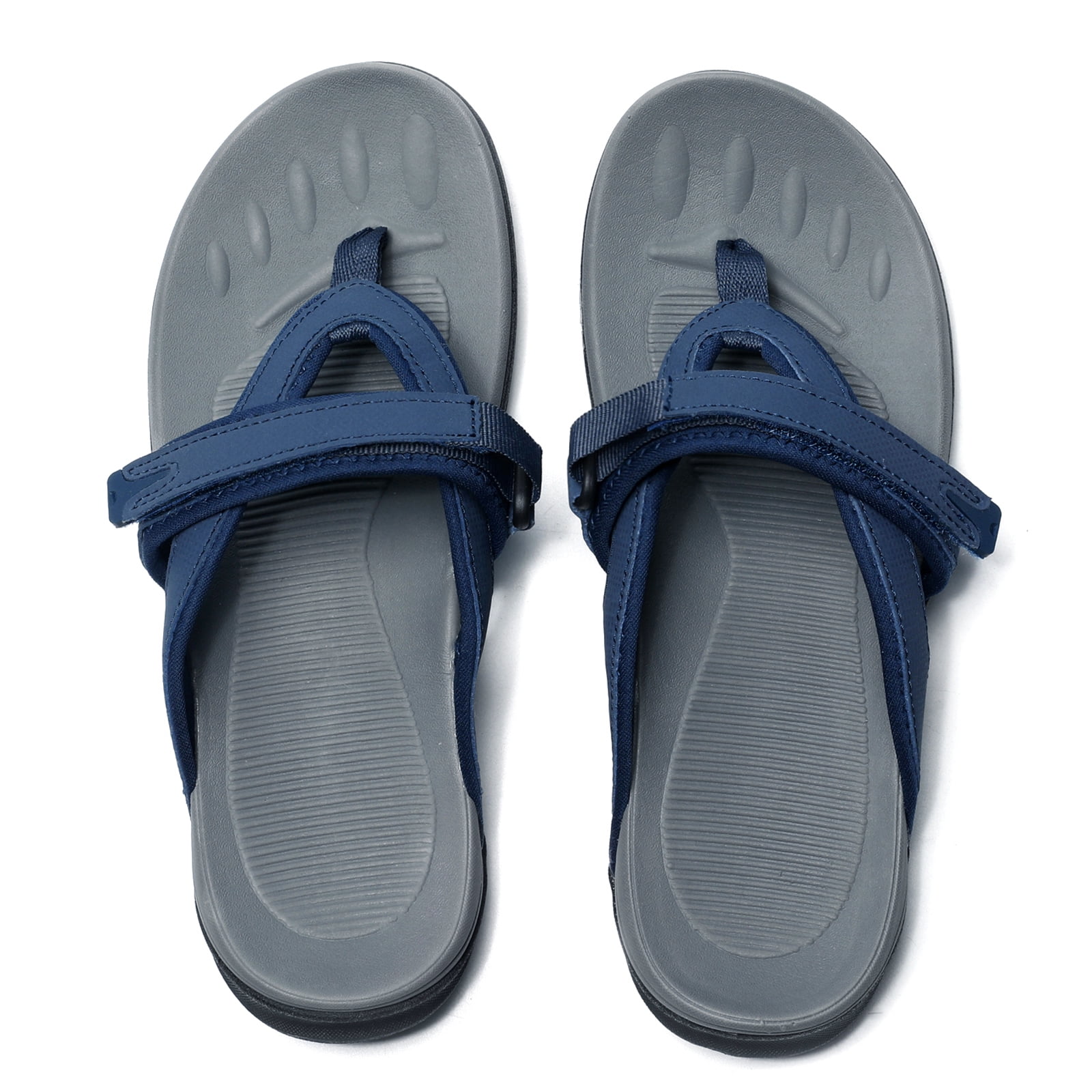 Womens Comfort Walking Flip Flops with Orthotic Arch Support Blue 7 ...