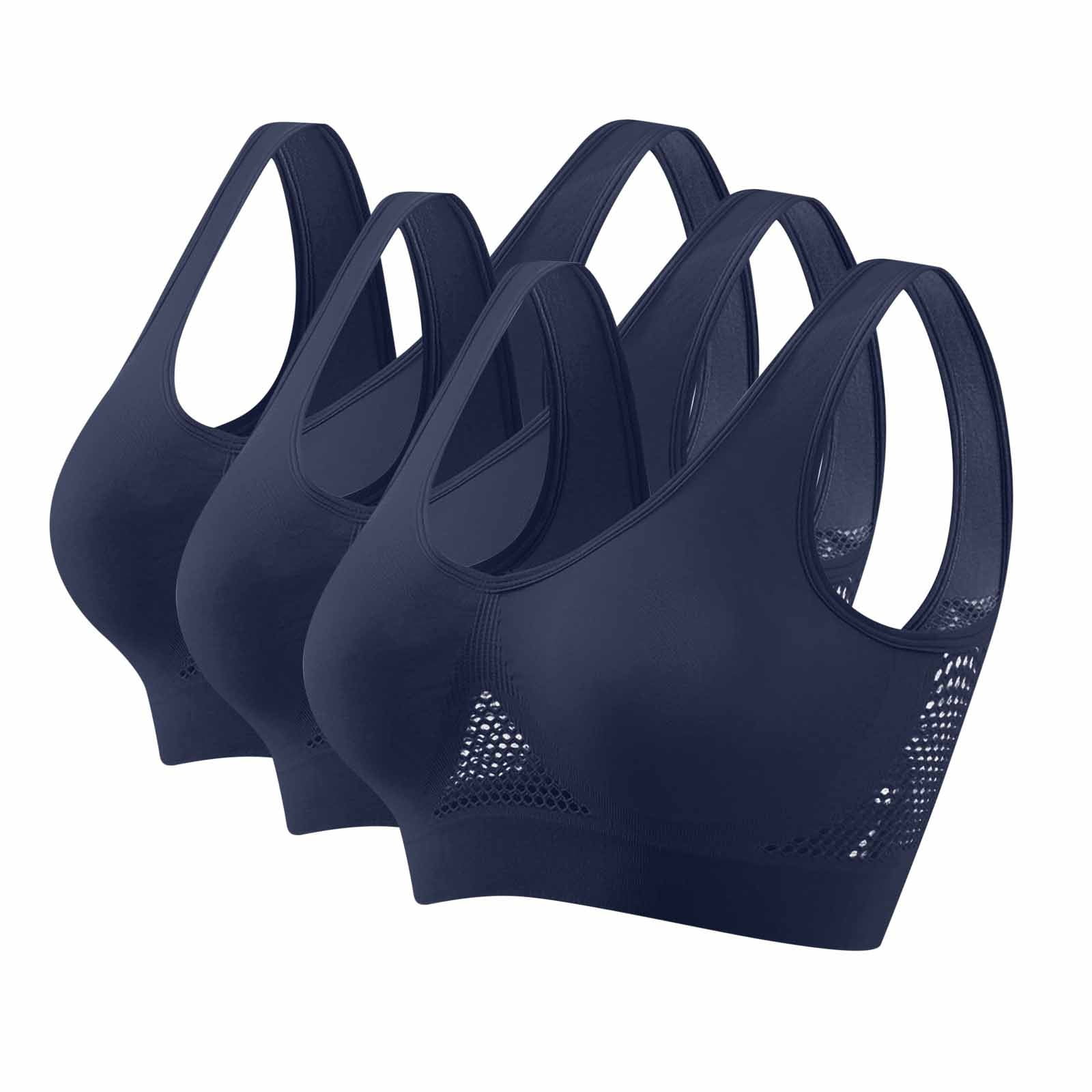 Womens Comfortable Deep V Bras New Women Seamless Sports Bra Wirefree ...