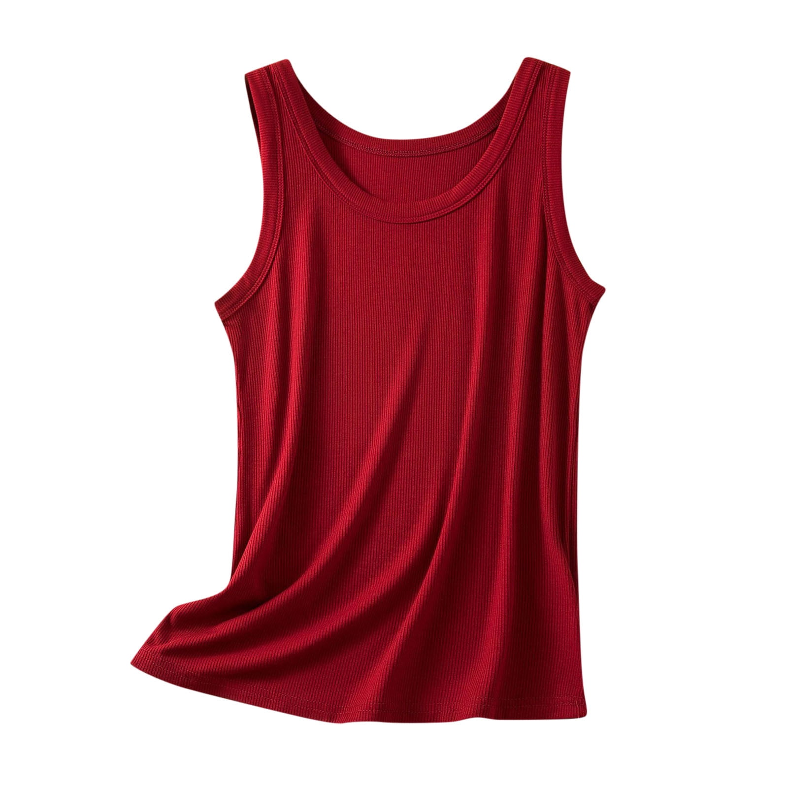 Womens Comfy Soft Tank Tops Ribbed Loose Fit Base Layer Sleeveless ...