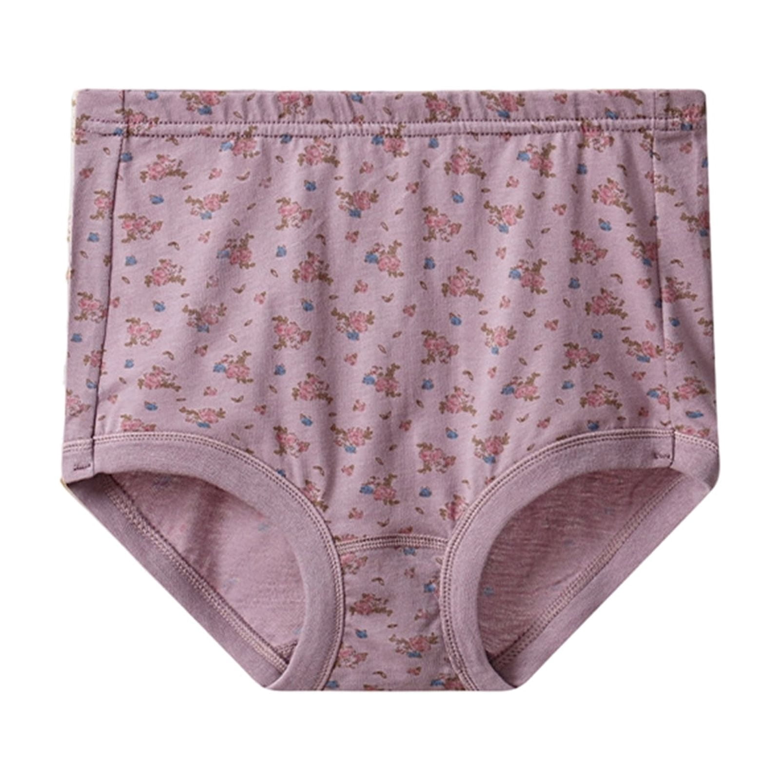 Womens Cotton Underwear Seniors Briefs High Waisted Panties Loose Panty ...