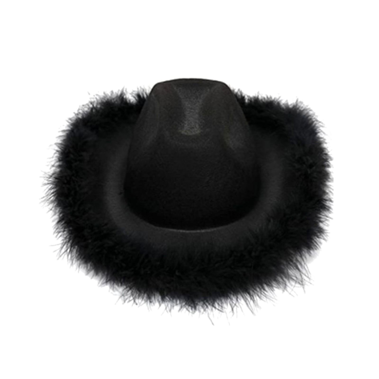 Fimkaul Womens Cowboy Hat Novelty With Feathers For For Party Dress Up ...