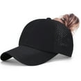 Womens Criss Cross Ponytail Baseball Cap High Messy Bun Ponycap Quick ...