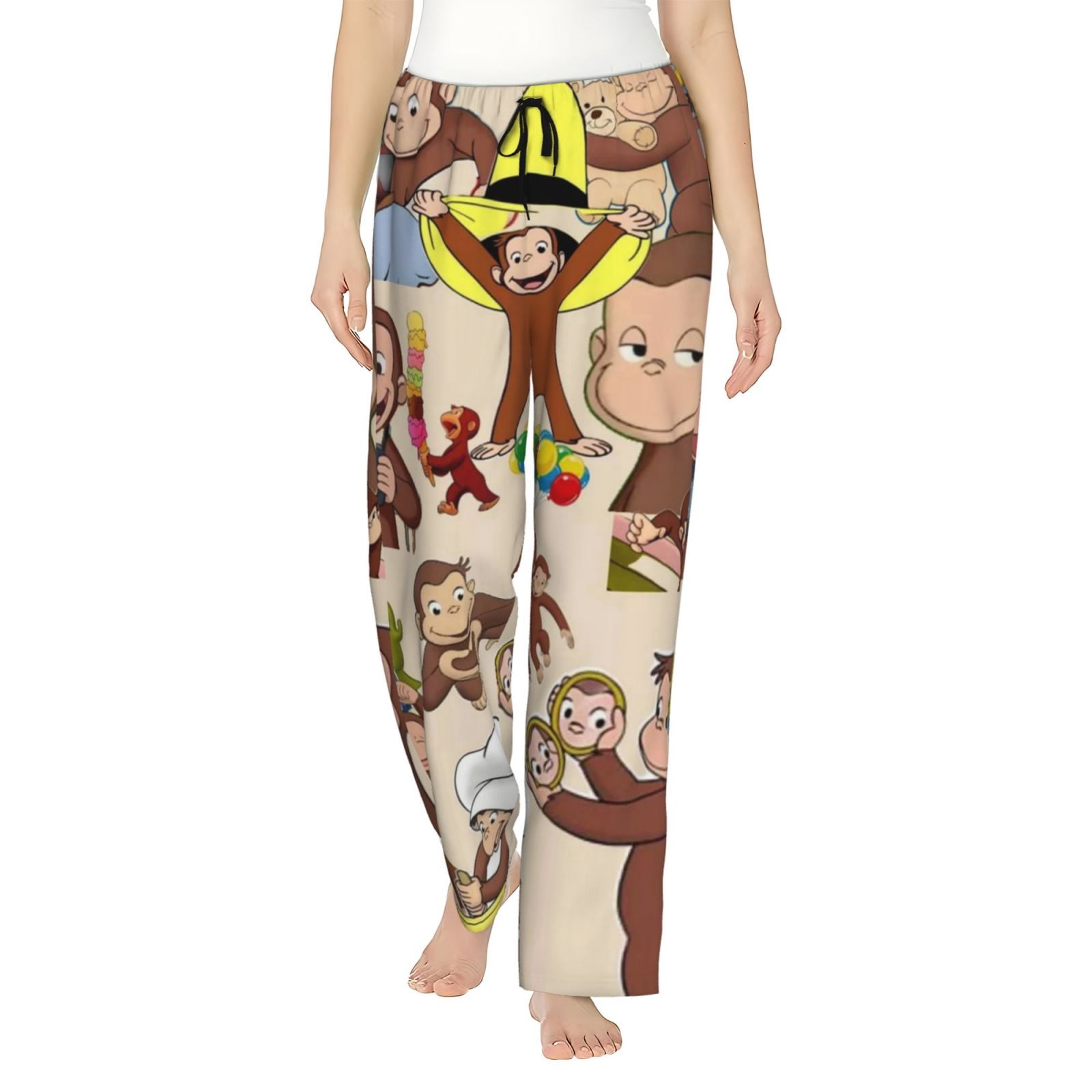 Womens Curi-ous Geor-ge Pajama Pants Lounge Pants Super Soft Pajama ...