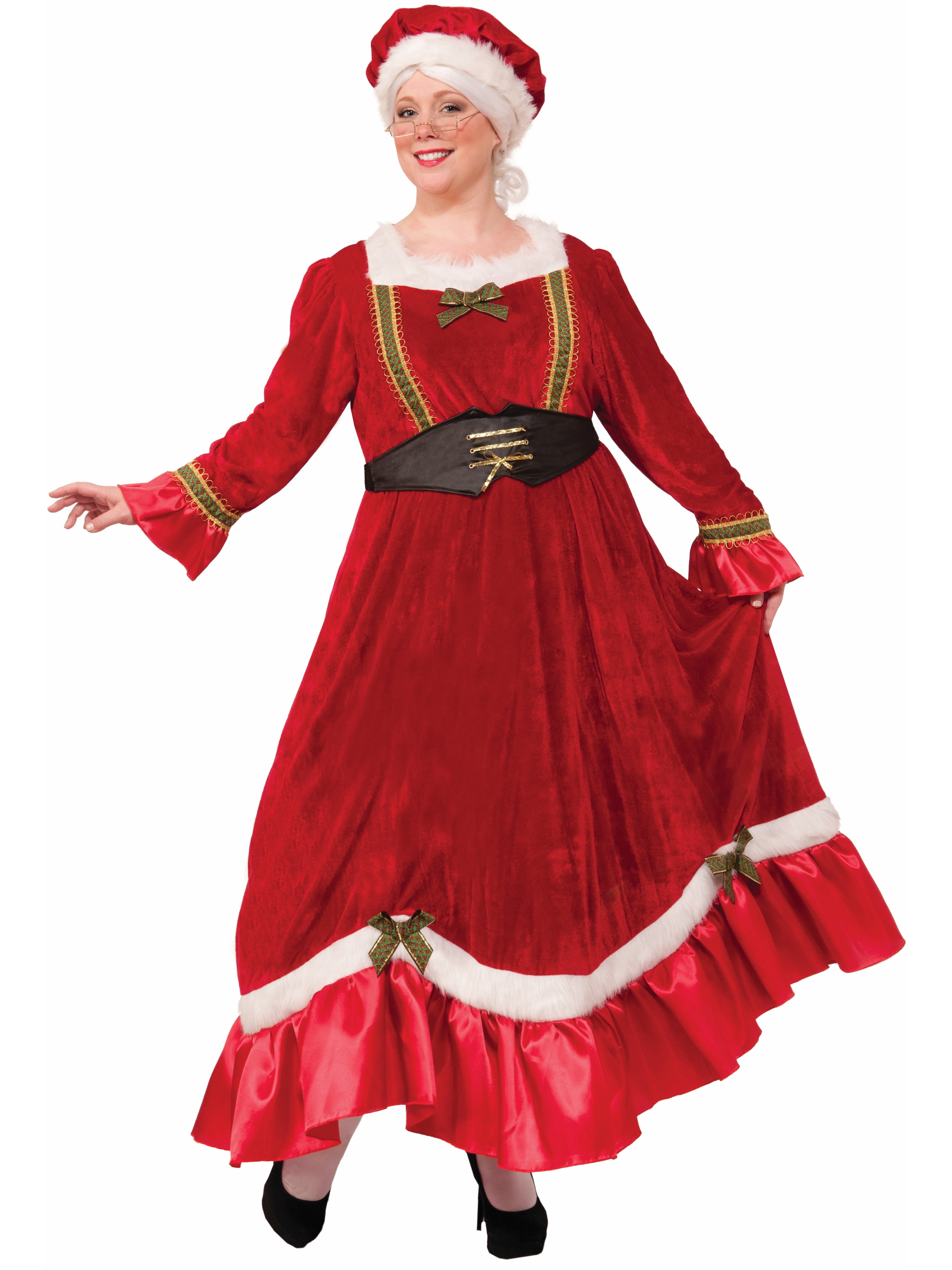 Womens Curvy Mrs. Claus Traditional Dress - Santa Claus Outfit, Plus ...