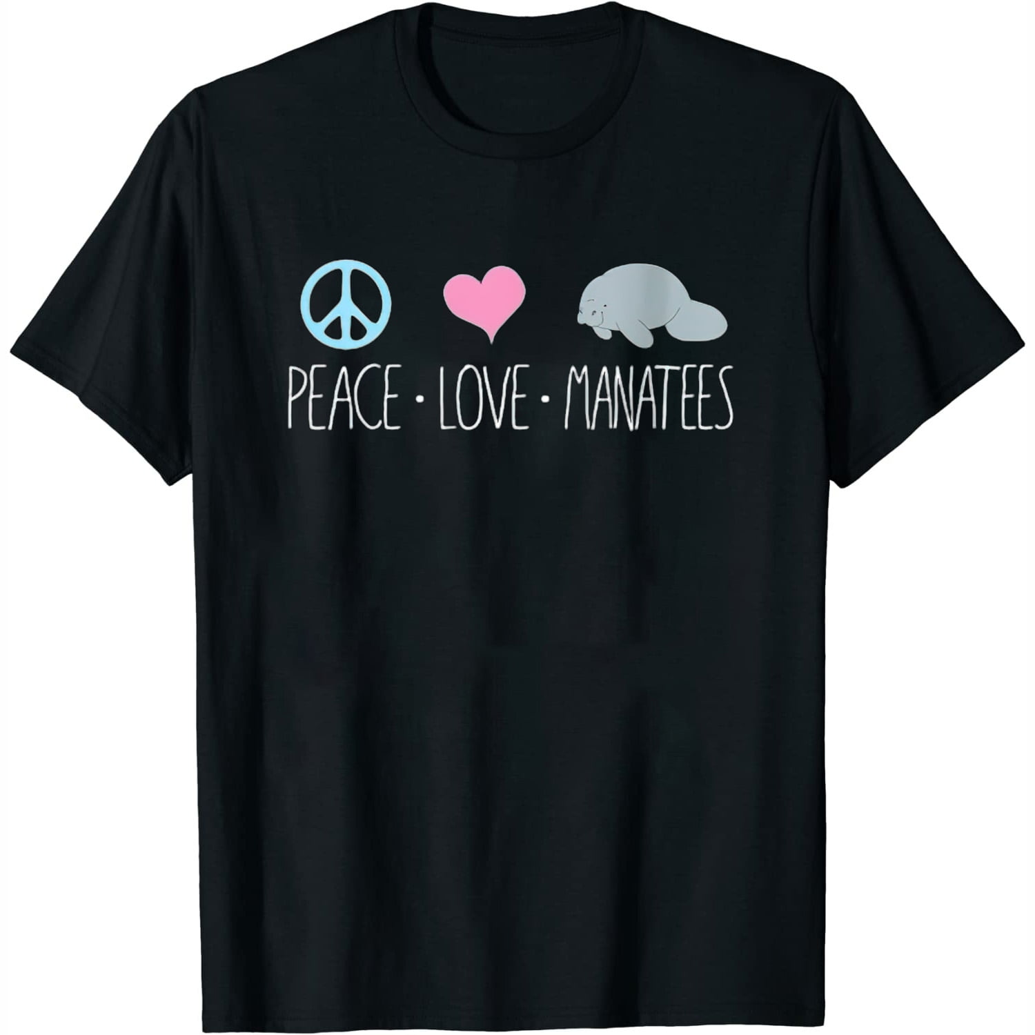 Womens Cute Manatee Design, Peace Love Manatees Chubby Sea Cow Gift ...