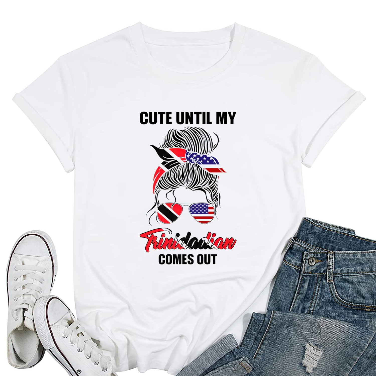 Womens Cute until my trinidadian comes out Trinidian Trinidad T-Shirt ...