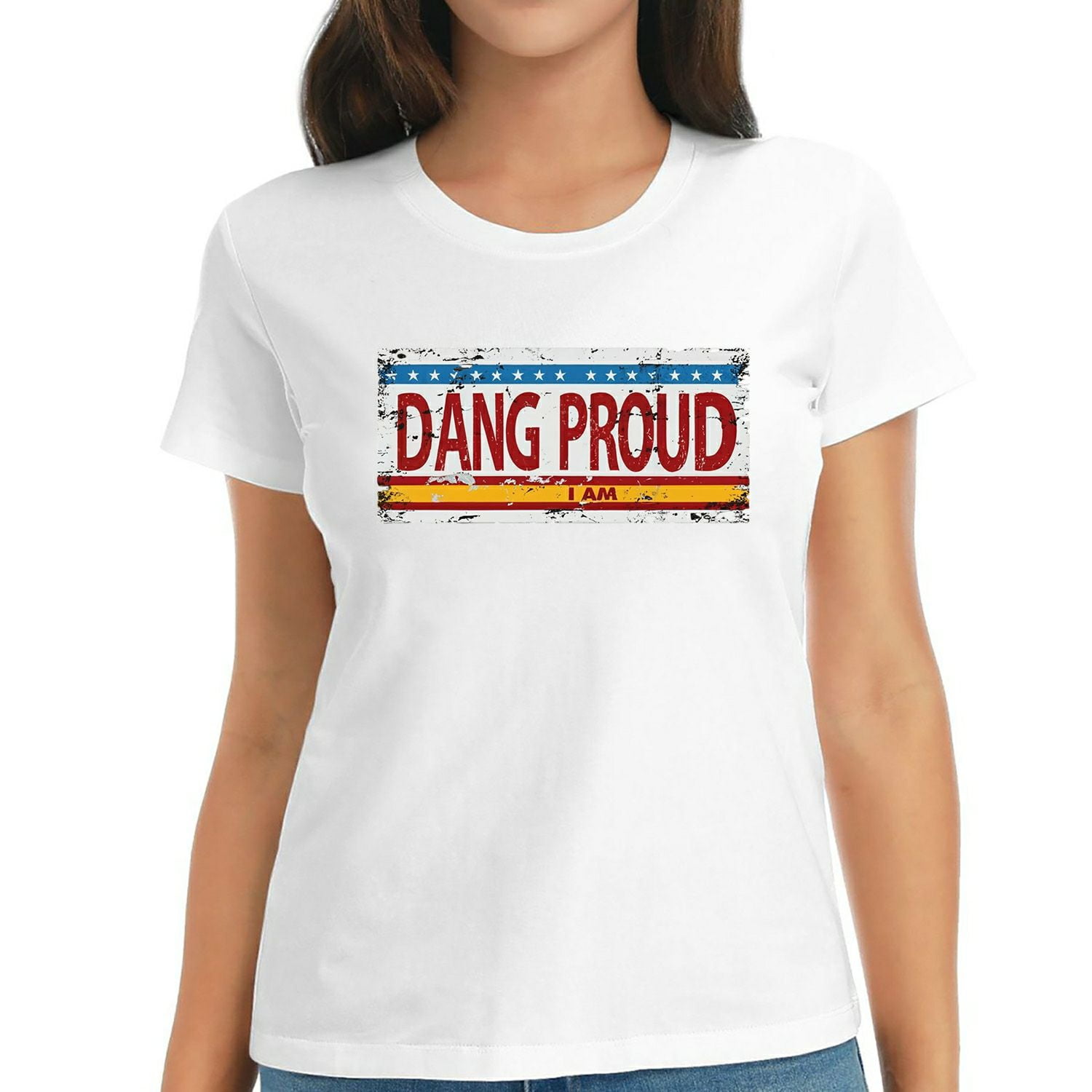 Womens Dang Proud I Am 4Th Of July Independence Fourth Of July Crew ...