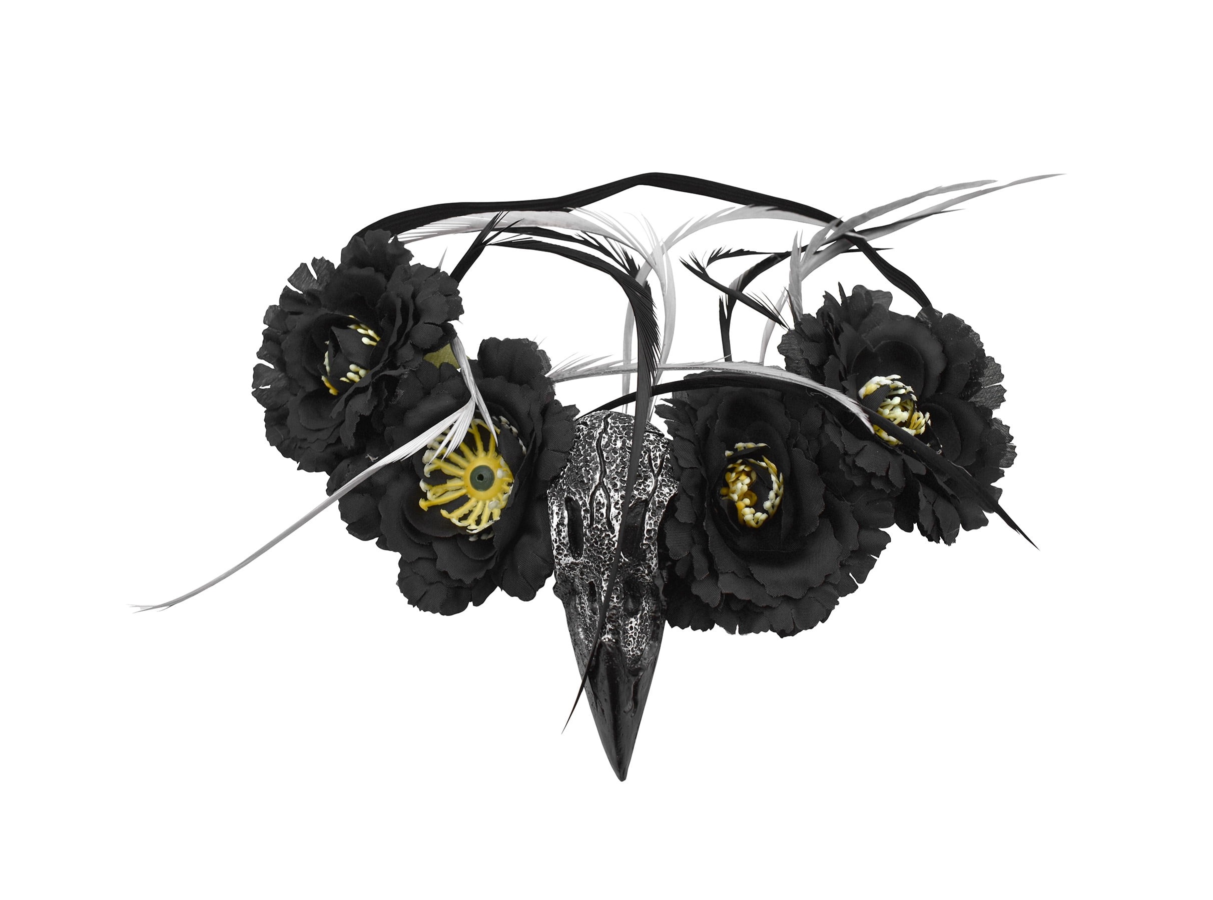 Womens Dark Gothic Raven Mistress Crown Headpiece Halloween Costume ...