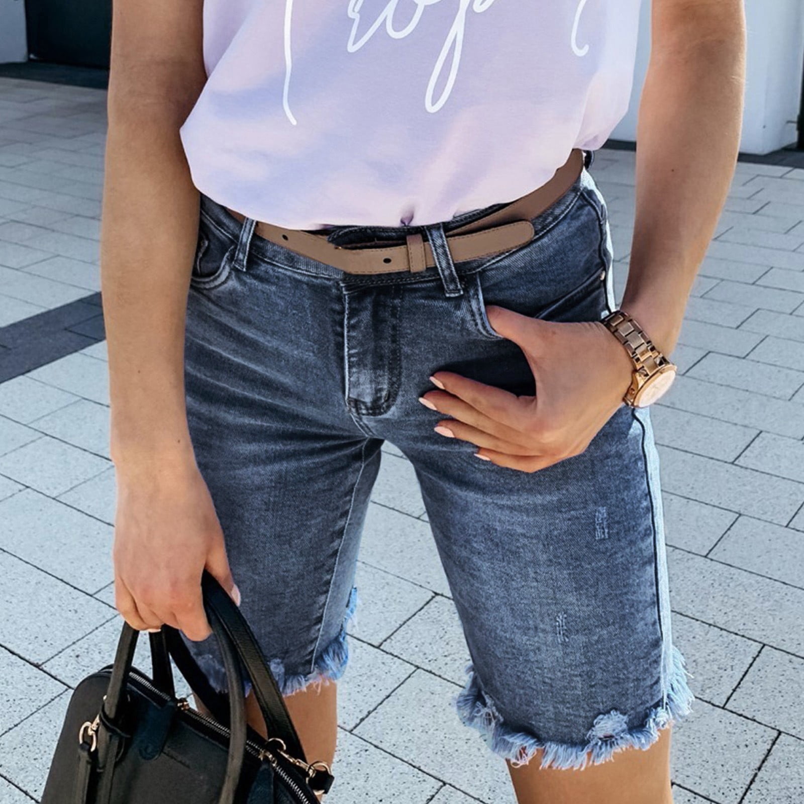 Womens Denim Shorts Clearance Shapely Well-Structured Womenâ s Jean ...