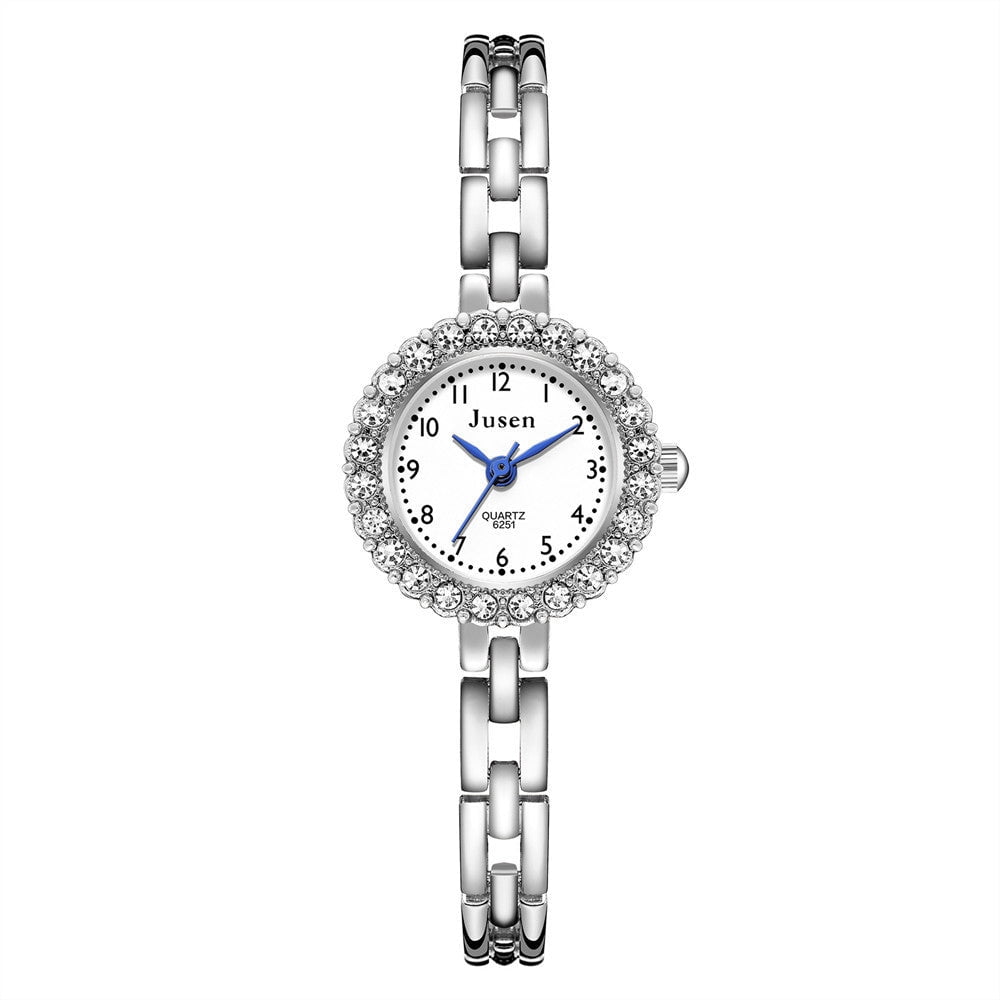 Womens Diamond Accent Quartz Watch: 24-Hour Indication, Mineral Glass ...