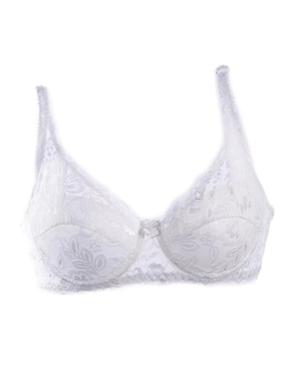 Womens Double Support Cotton Wire-Free Bra Soft Smoothing Wirefree Bra ...
