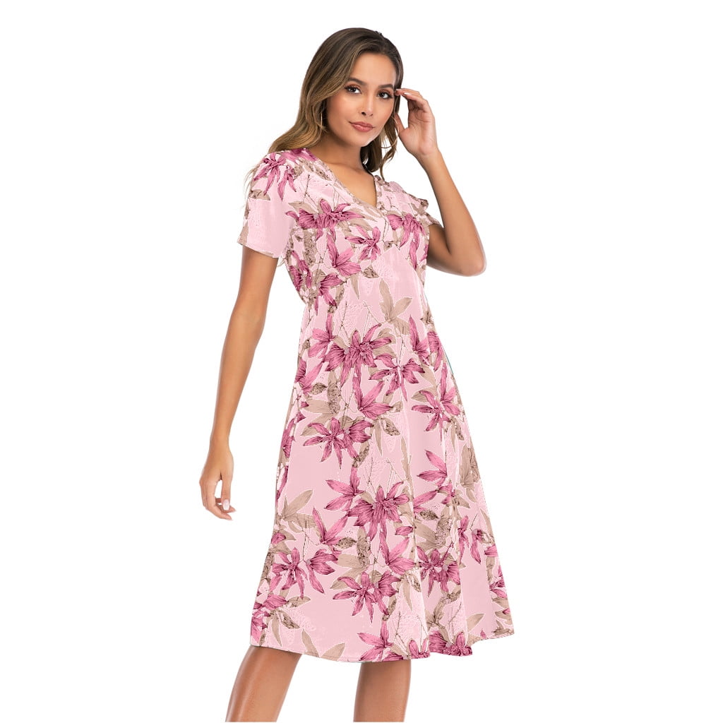 Womens Dress Clearance Plus Size Summer Casual Midi Clearance Dresses For Women 2023 Women'S ...