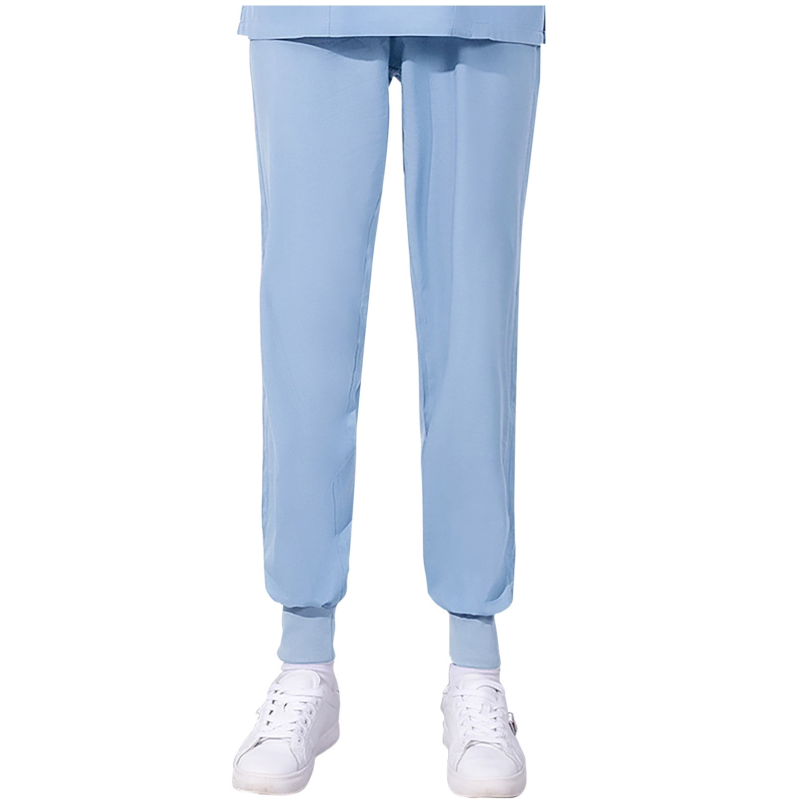 Womens Dress Pants Womens Solid Color Loose Bunched Feet Work Pants ...