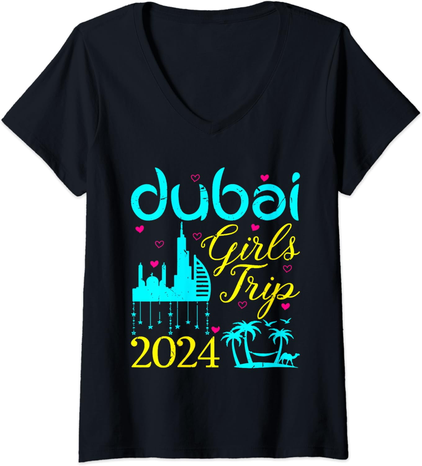 Womens Dubai Girl's Trip 2024 Weekend Trip Vacation Travel Matching V ...