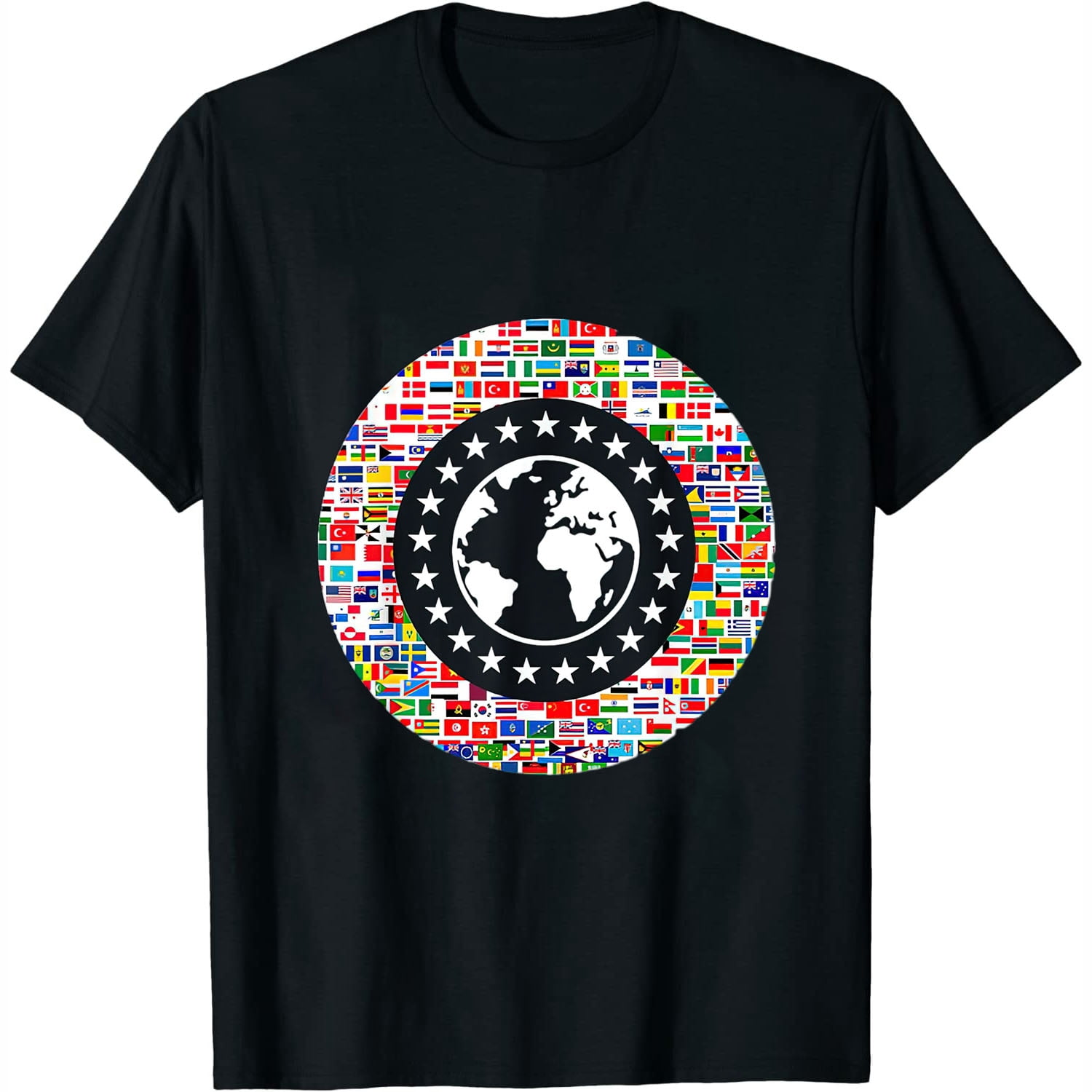 Womens Earth Globe World Flags The Countries of the World Travel T ...