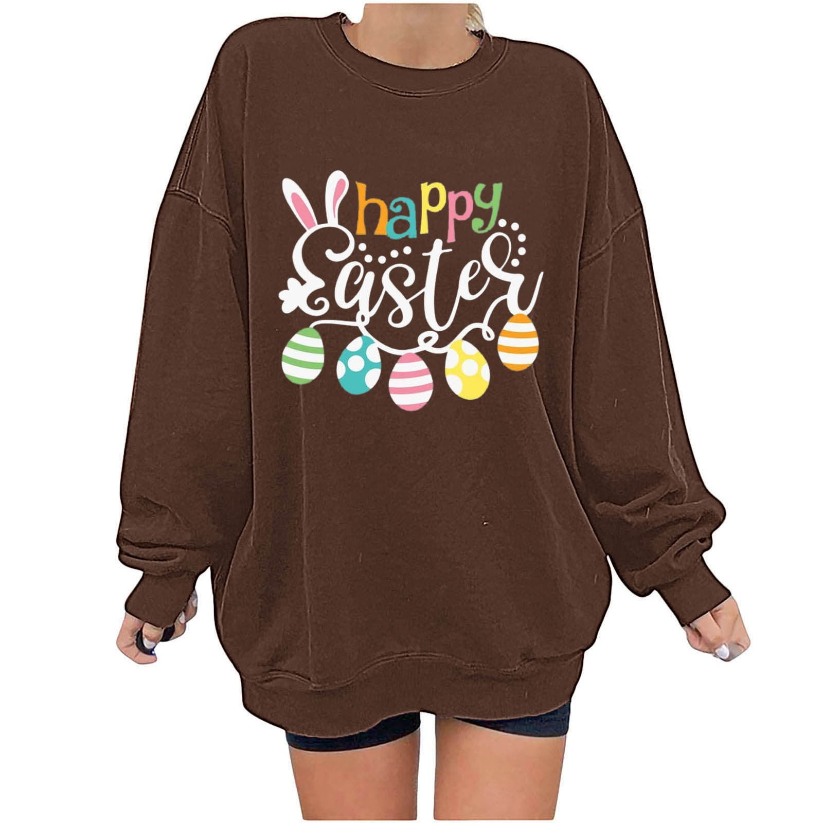 Womens Easter Sweaters Clearance Long Sleeve Going Out Tops for Women ...