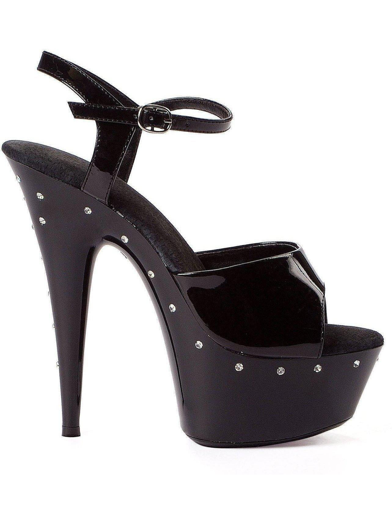 Womens Ellie Shoes E-609-Sparky 6" Heel W/ Rhinestones On Platform. 12 ...