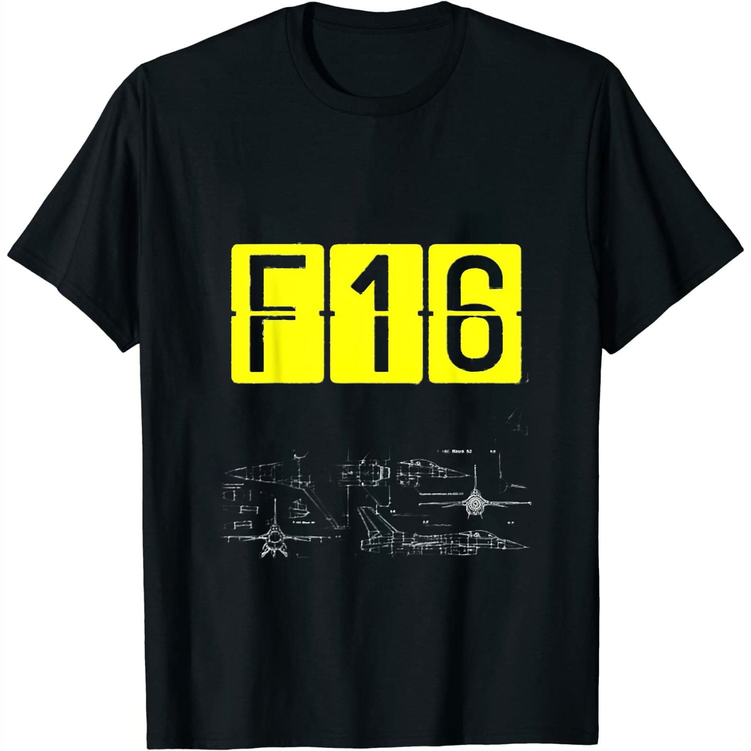 Womens F16 Jet Aircraft Fighter Jet Blueprint Design T-Shirt - Walmart.com