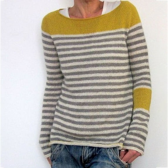 Womens Fair Isle Sweater Western Long Sleeve Knit Boho 2026 Spring ...