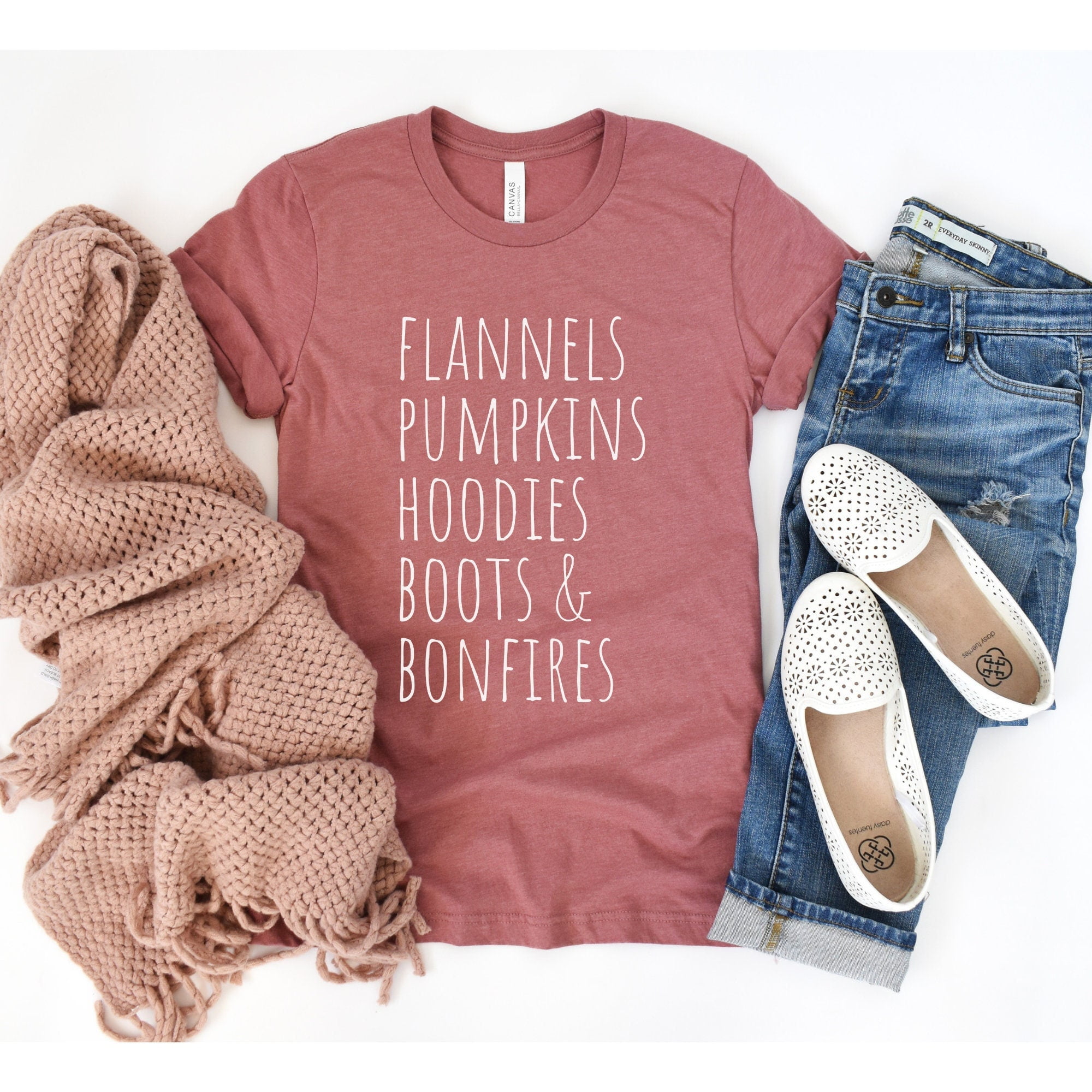 Womens Fall T-Shirt, Fall Favorites Shirt, Fall Things T-Shirt ...
