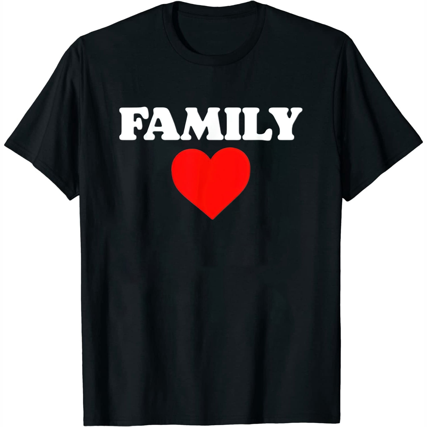 Womens Family Heart Simple One-Word Family Reunion And Fam Support T ...