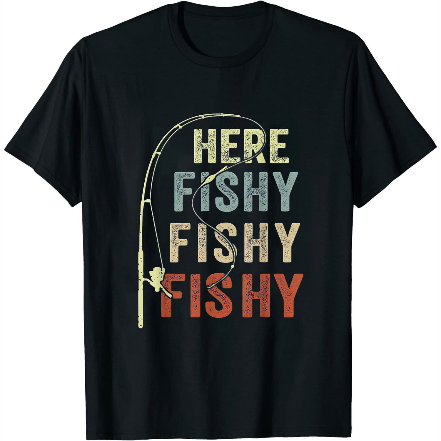 Womens Fishing-Shirt Here-Fishy Funny T-Shirt - Walmart.com