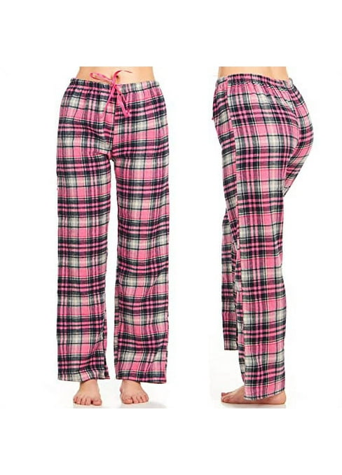 SOOMLON Womens Pajama Pants Comfy Flannel Solid Pajama Bottoms Couple ...